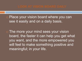 Create a vision board to empower your mind to follow and achieve your ...
