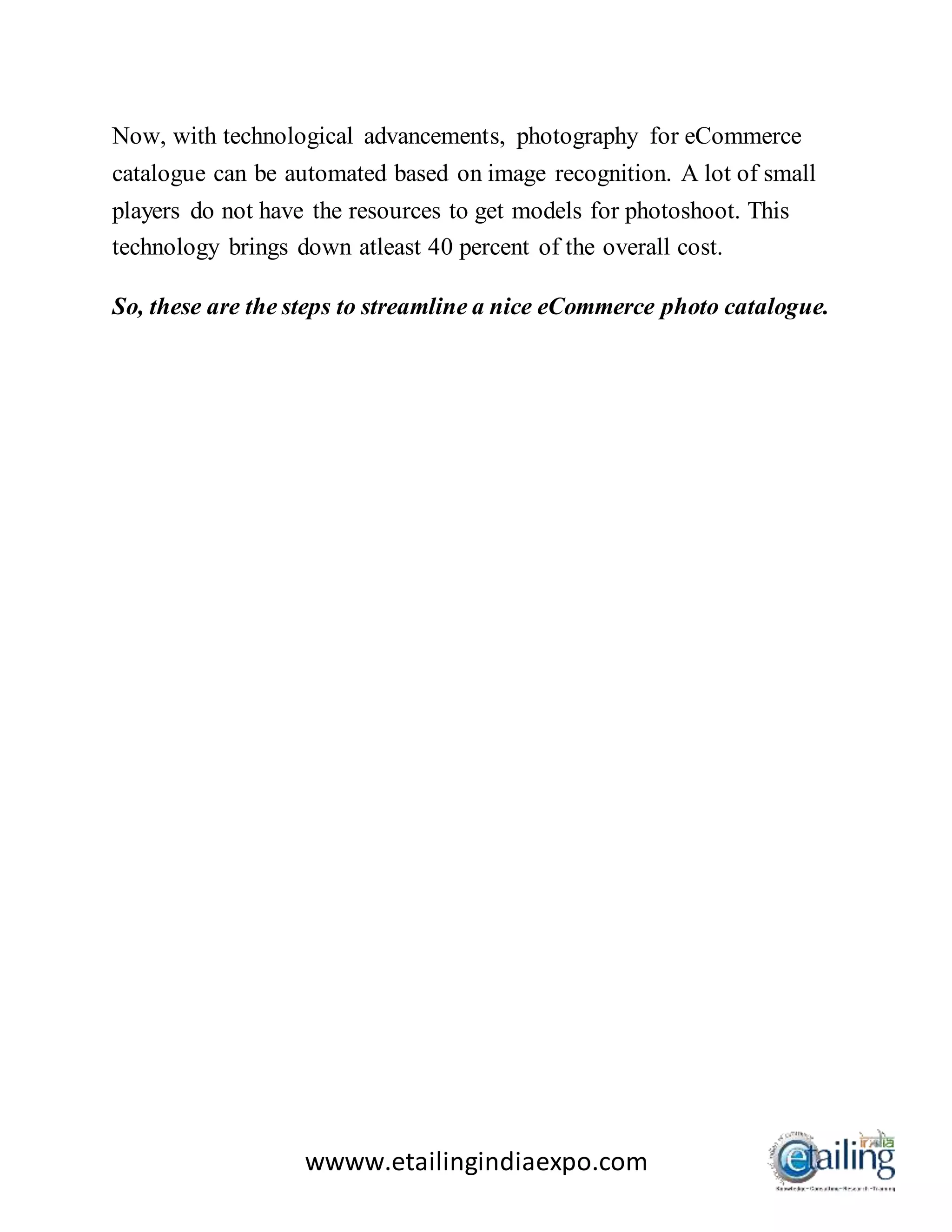 Create Your eCommerce Photo Catalogue | PDF