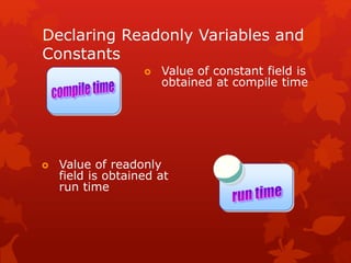 Module 10 : creating and destroying objects | PPTX