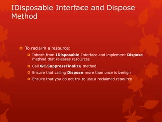 Module 10 : creating and destroying objects | PPTX