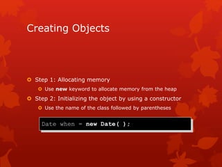 Module 10 : creating and destroying objects | PPTX