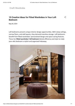 10 Creative Ideas for Fitted Wardrobes in Your Loft Bedroom.pdf