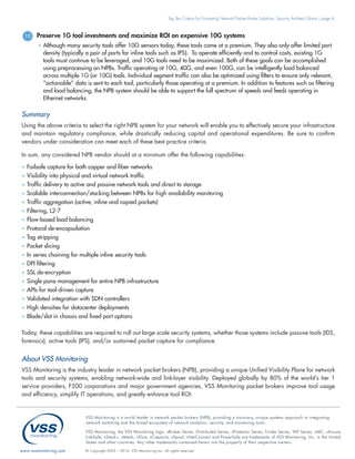 10 Criteria for Evaluating NPB, Security Architect Edition | PDF