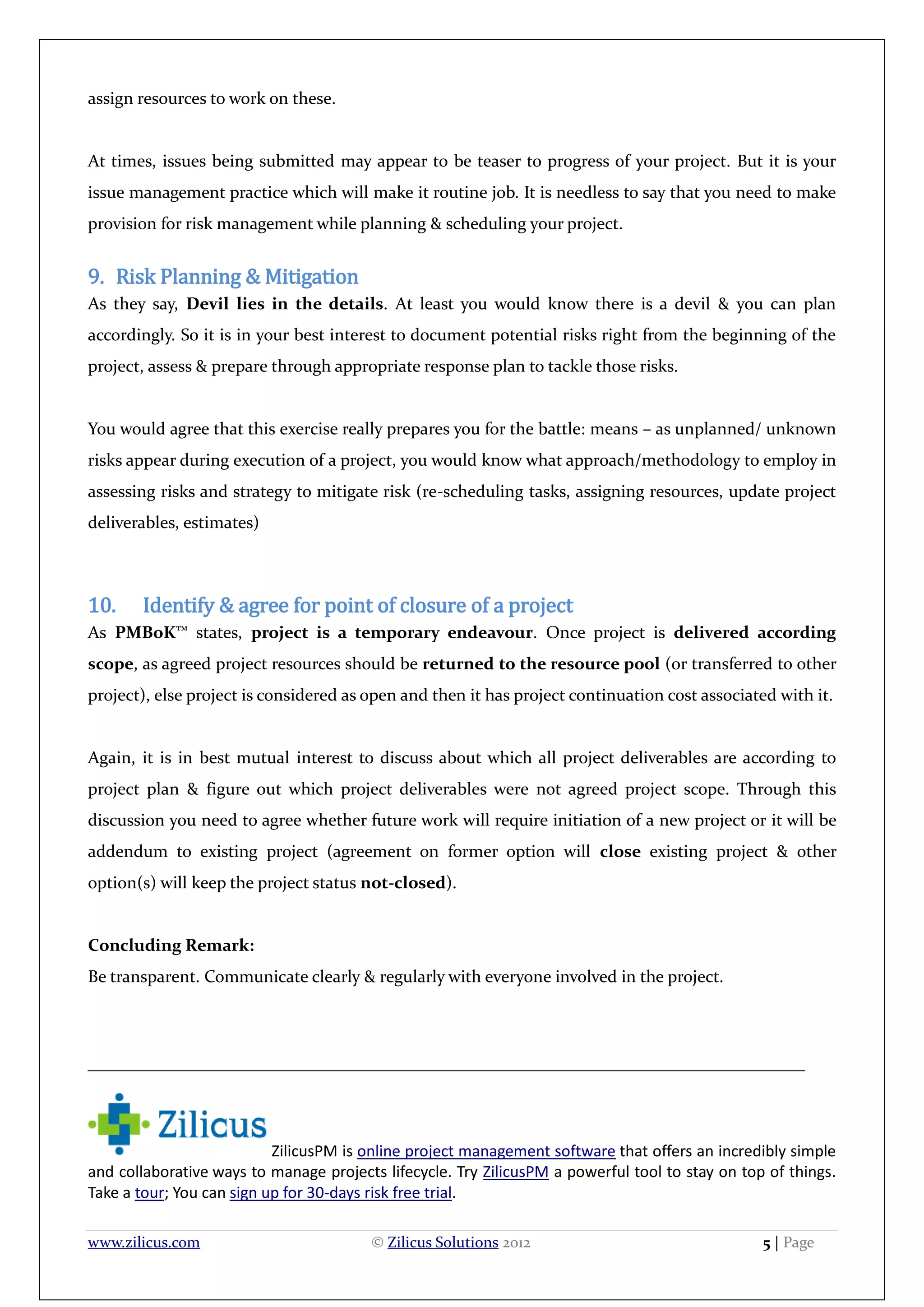 10 critical factors for success of a project | PDF