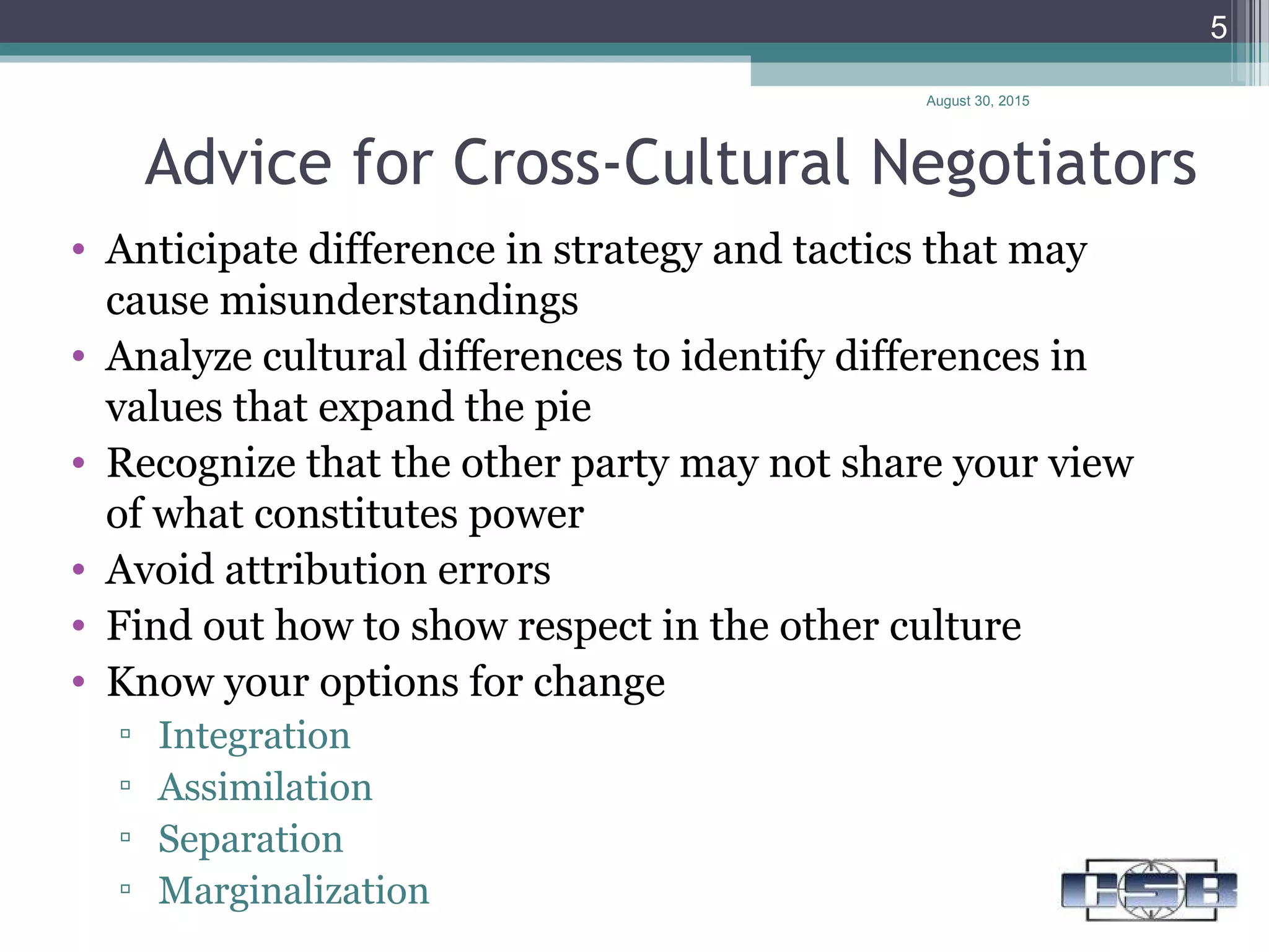 10 cross cultural negotiation | PPT