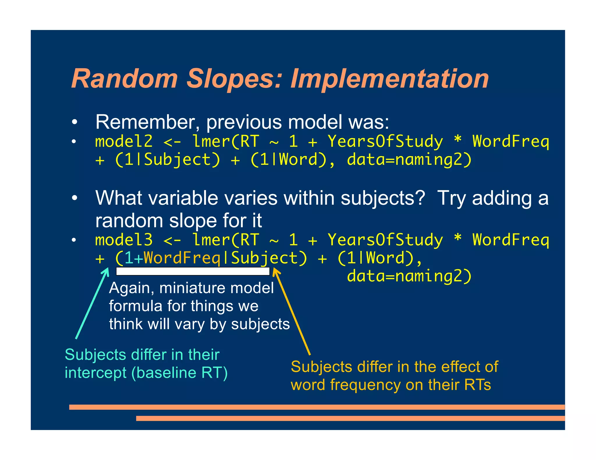 Mixed Effects Models - Crossed Random Effects | PPT