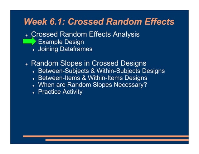 Mixed Effects Models - Crossed Random Effects | PPT