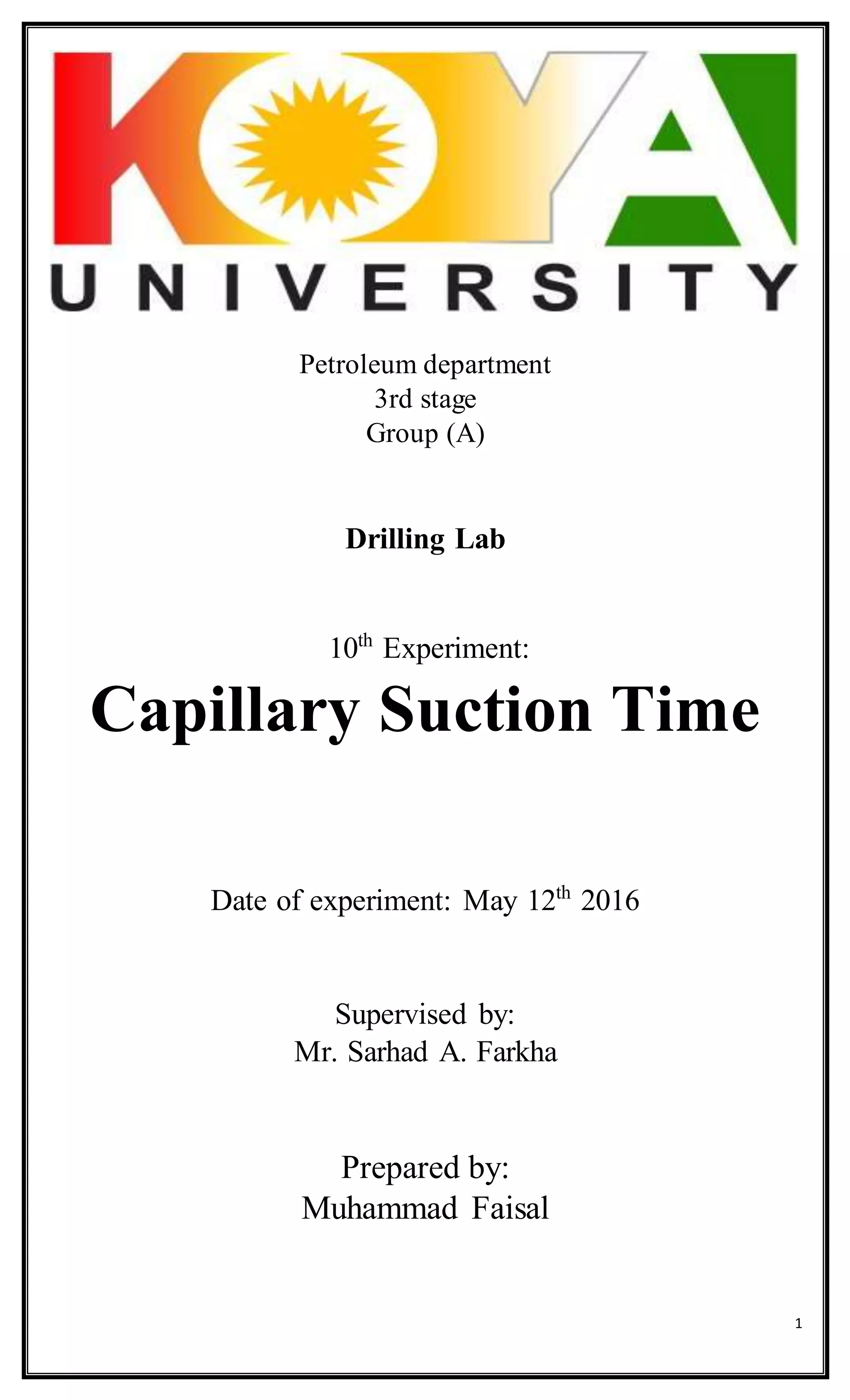 capillary suction time | DOCX