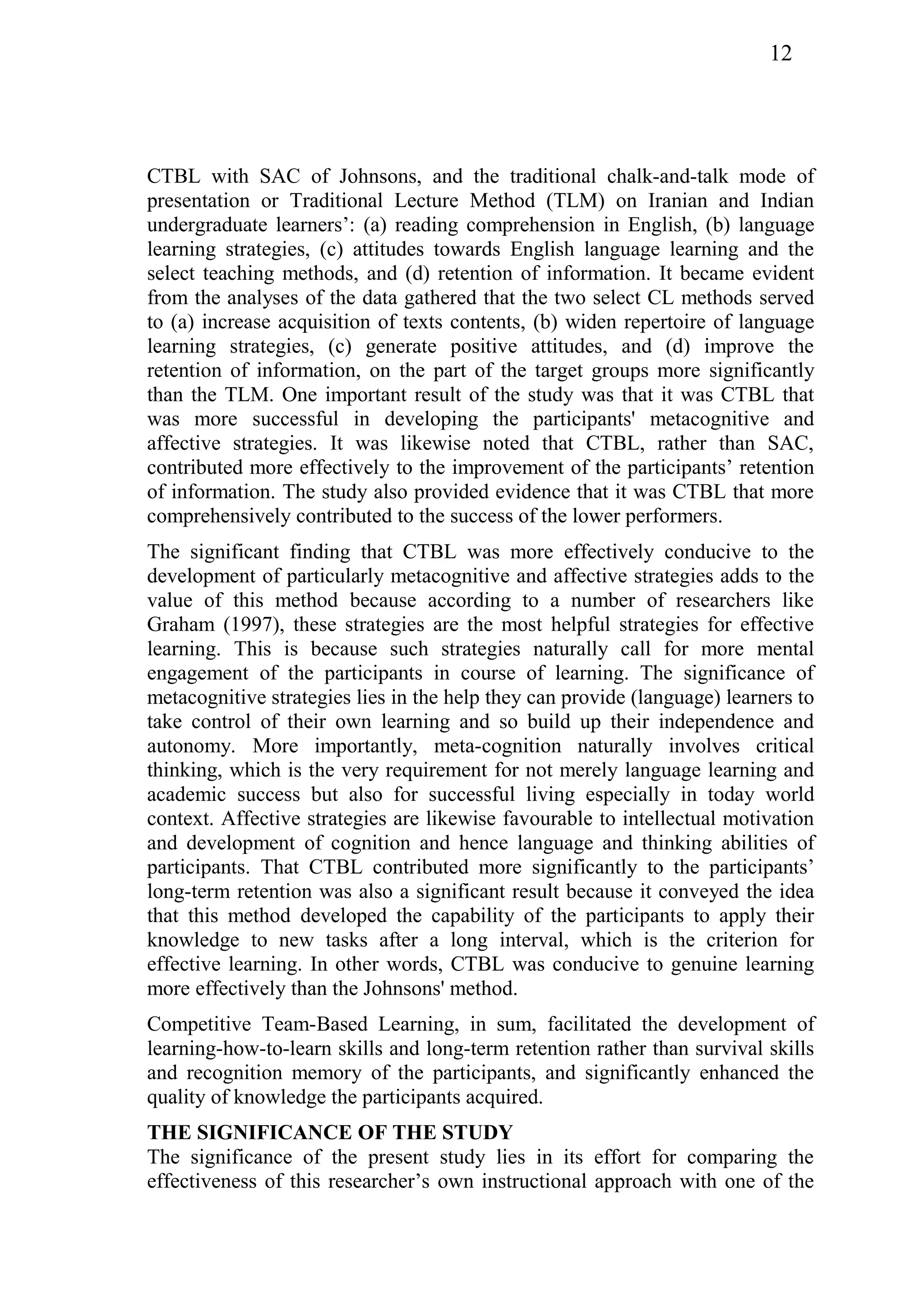 A Study of the Effects of Competitive Team-Based Learning and ...