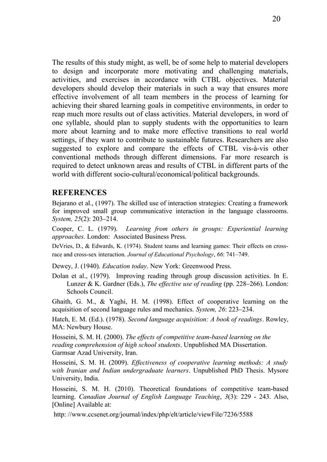 A Study of the Effects of Competitive Team-Based Learning and ...