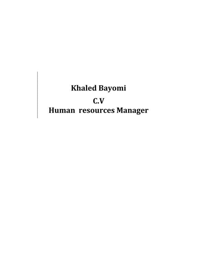 Khaled CV | PDF