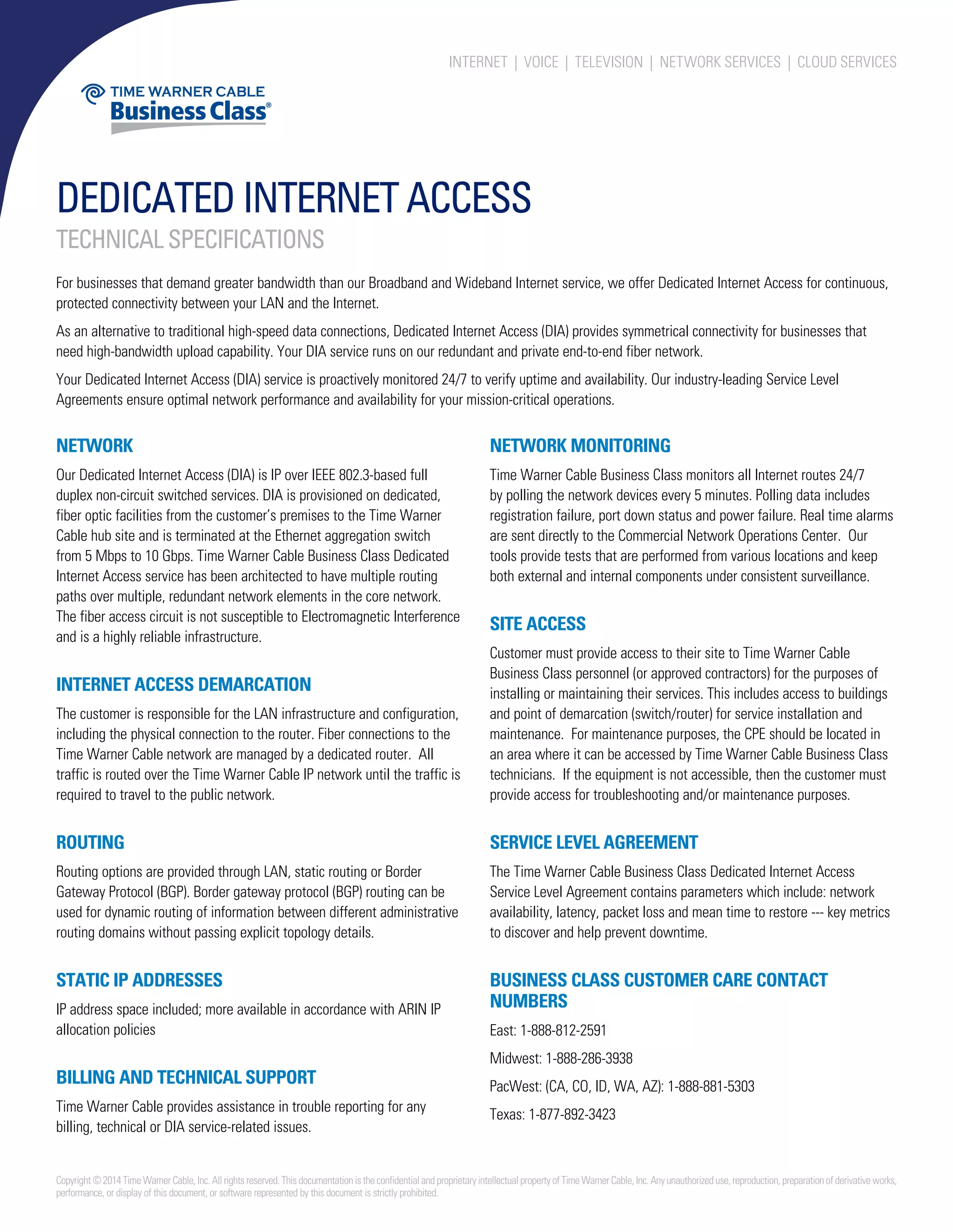 DIA Tech Specs | PDF