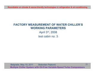 Data centar cooling using multiple chiller system with r134a | PPT