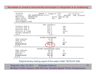 Data centar cooling using multiple chiller system with r134a | PPT