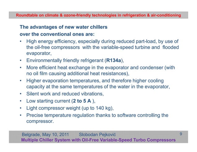 Data centar cooling using multiple chiller system with r134a | PPT
