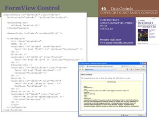 ASP.NET 10 - Data Controls | PPT | Web Design and HTML | Internet