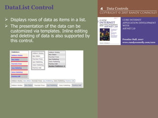 ASP.NET 10 - Data Controls | PPT | Web Design and HTML | Internet