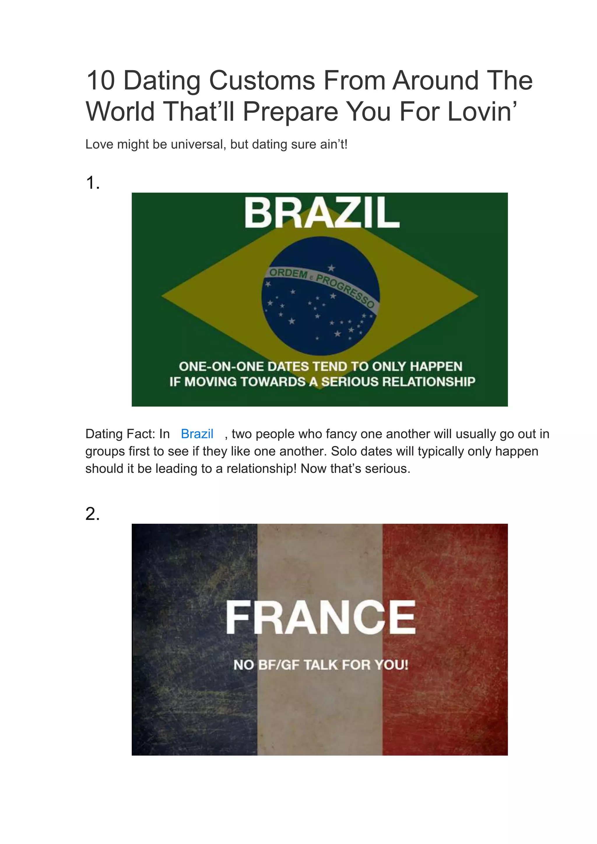 10 Dating Customs From Around The World That’ll Prepare You For Lovin ...