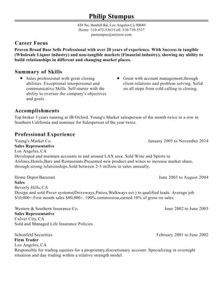 Philip Stumpus Resume | PDF