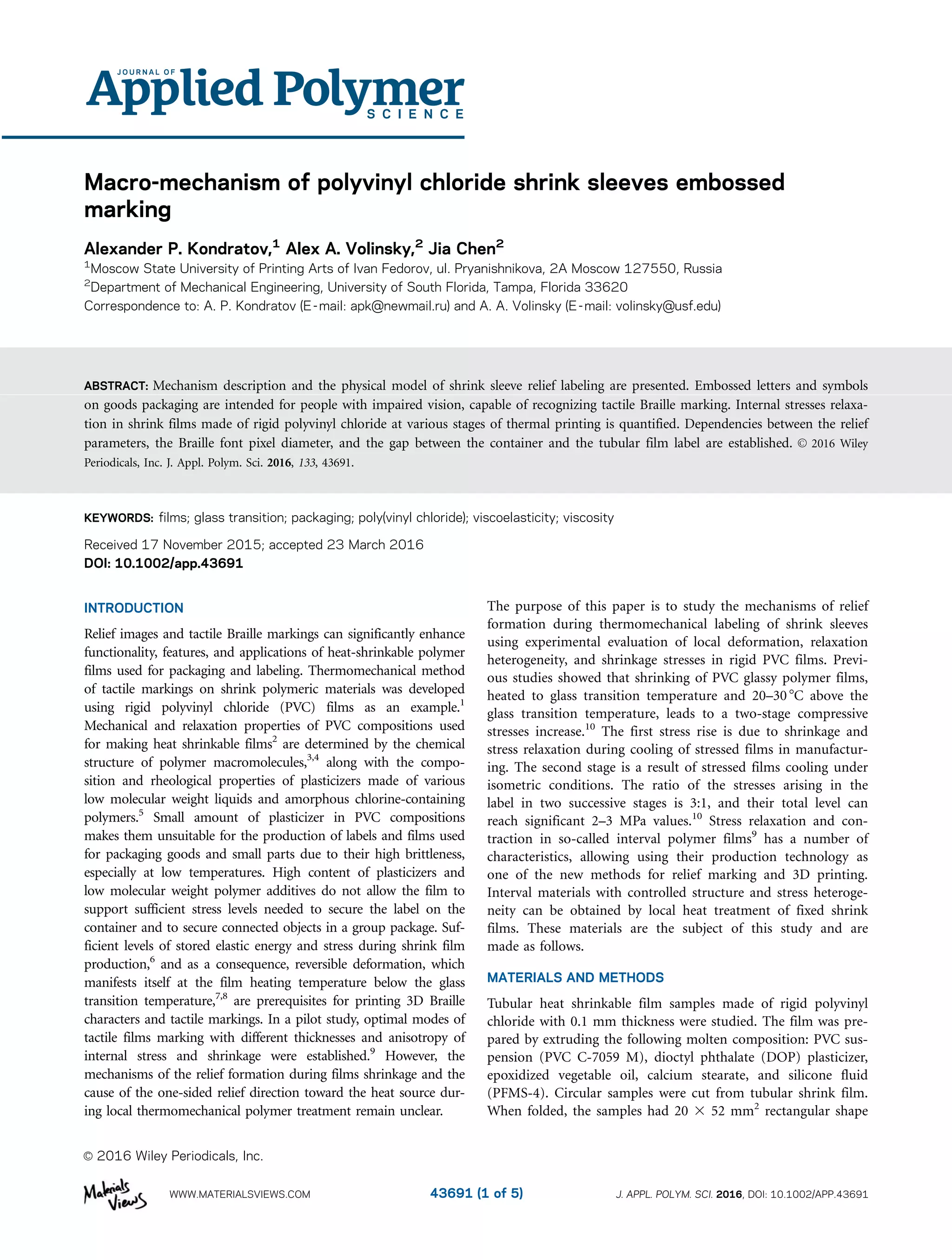 Macro-mechanism of polyvinyl chloride shrink sleeves | PDF