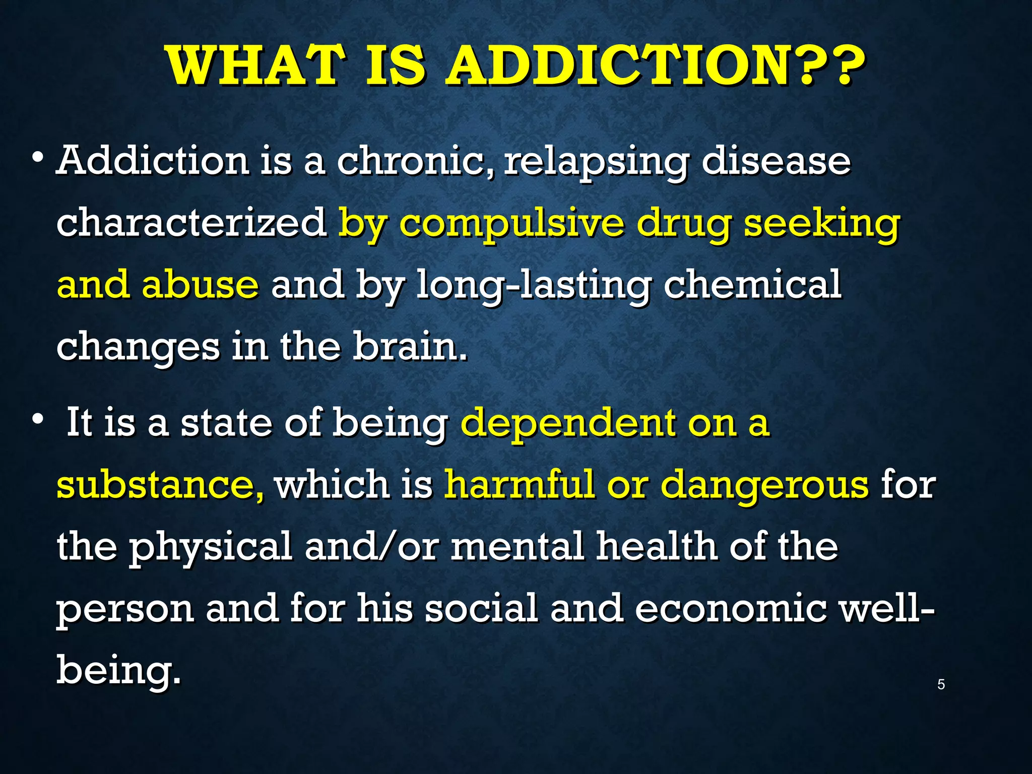 De addiction | PPT