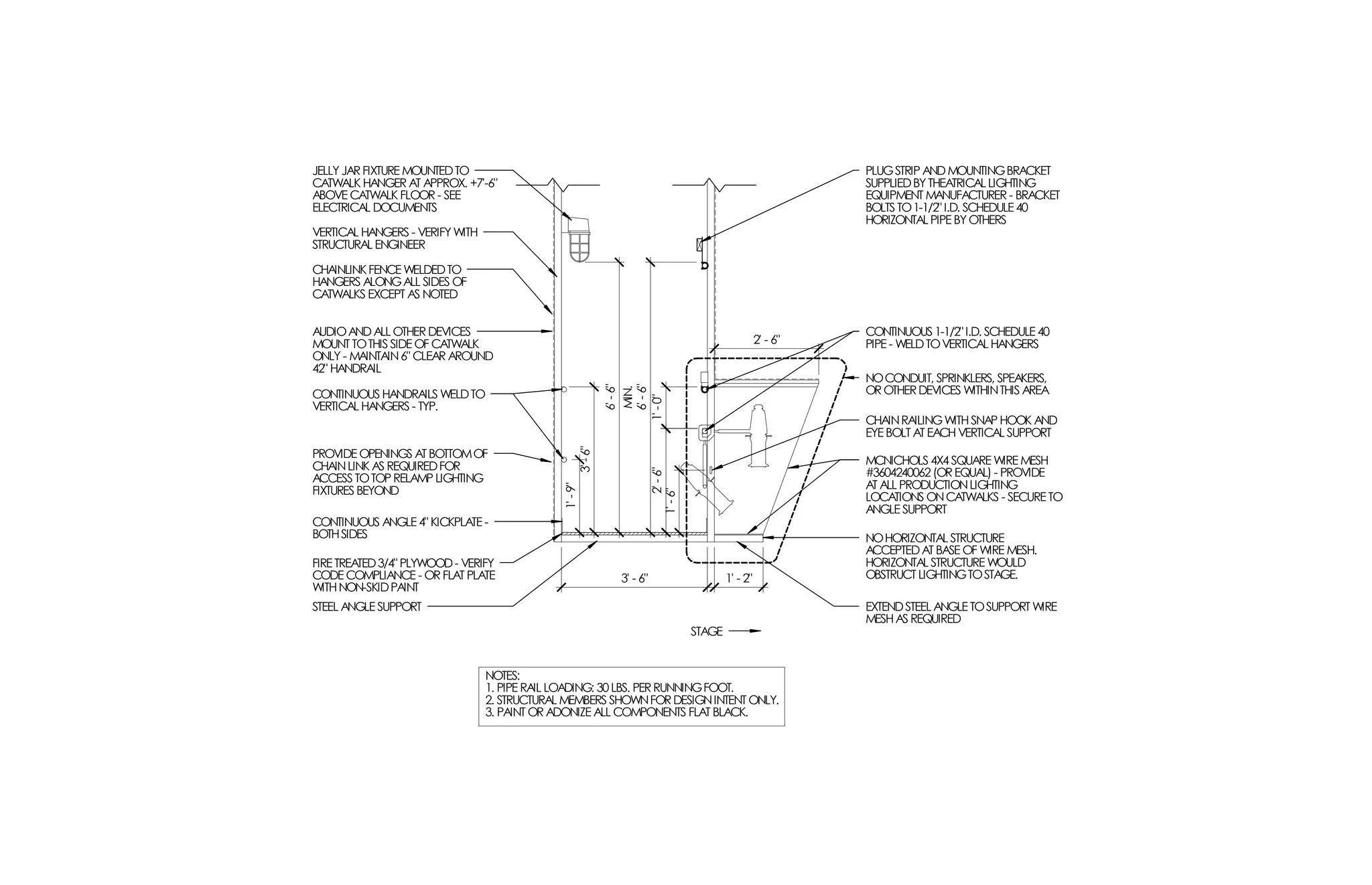 SECTION DETAIL @ FRONT OF HOUSE CATWALK | PDF