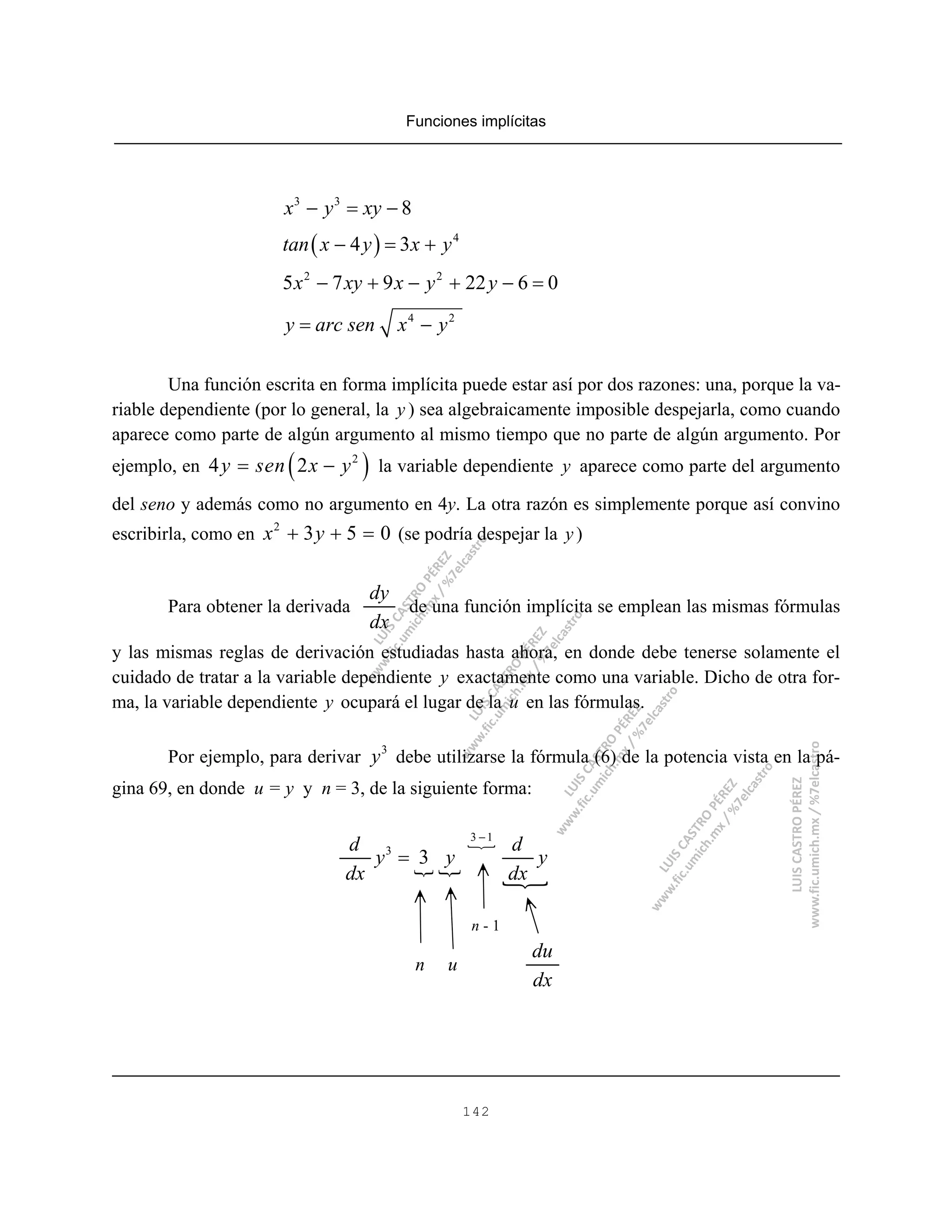 10 derivadas de funciones implicitas | PDF