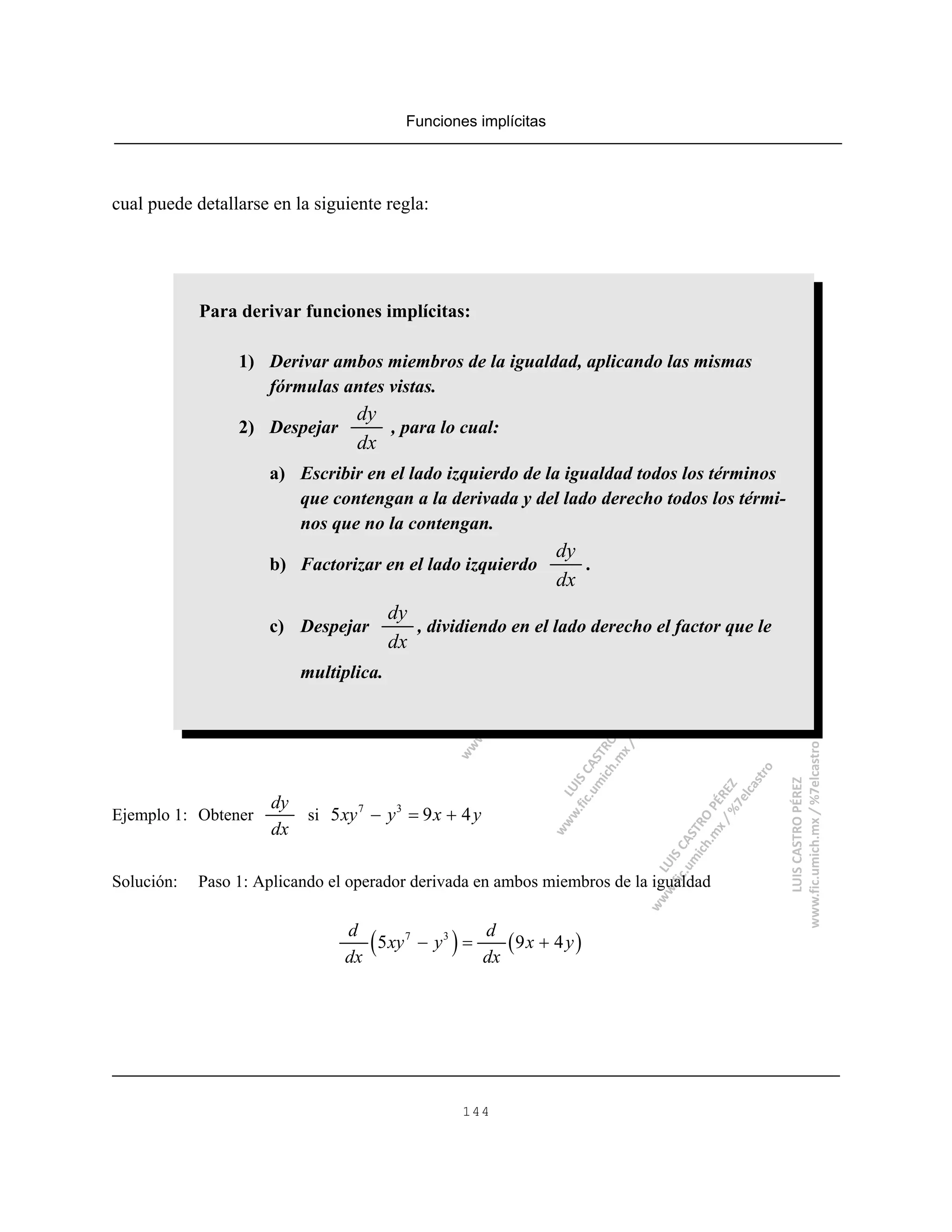10 derivadas de funciones implicitas | PDF