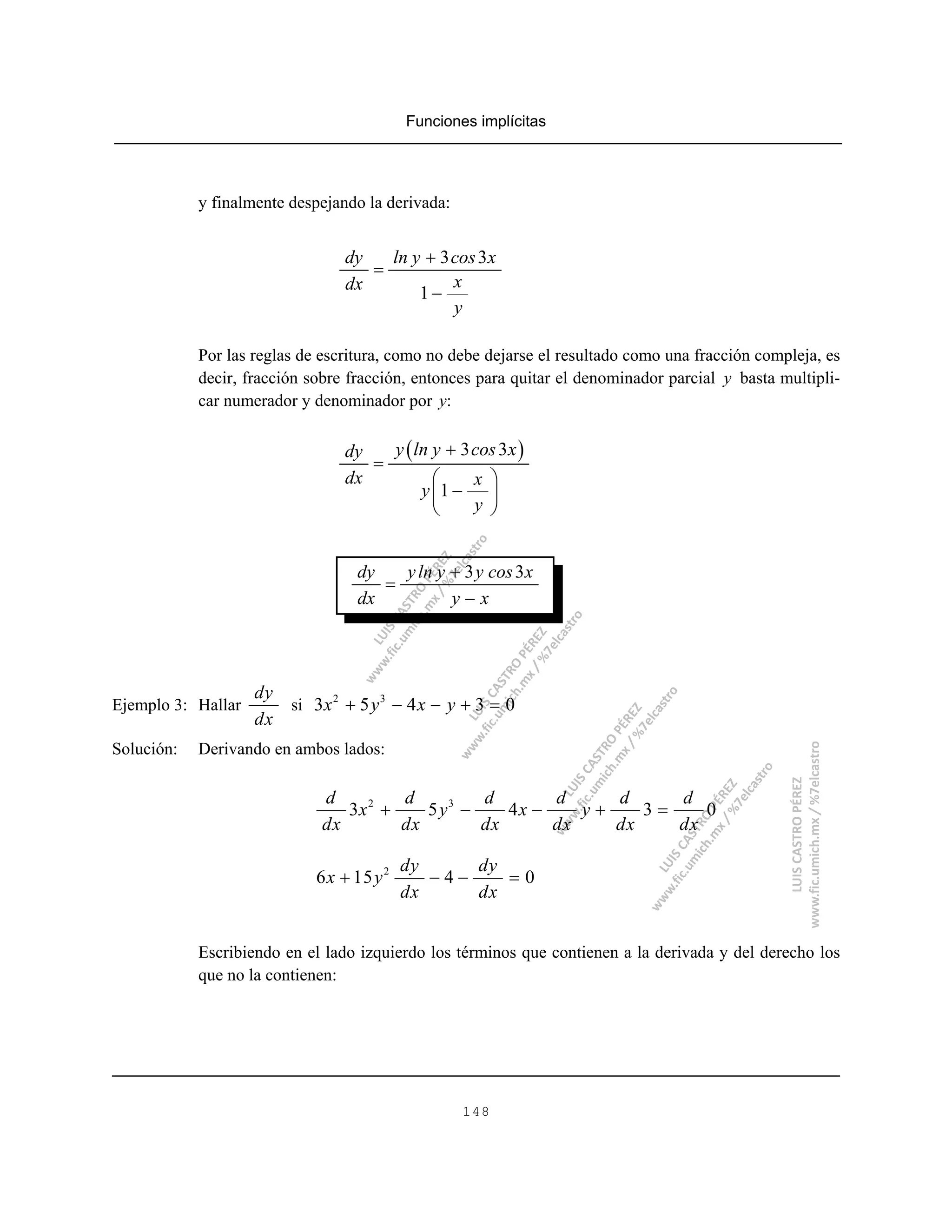 10 derivadas de funciones implicitas | PDF
