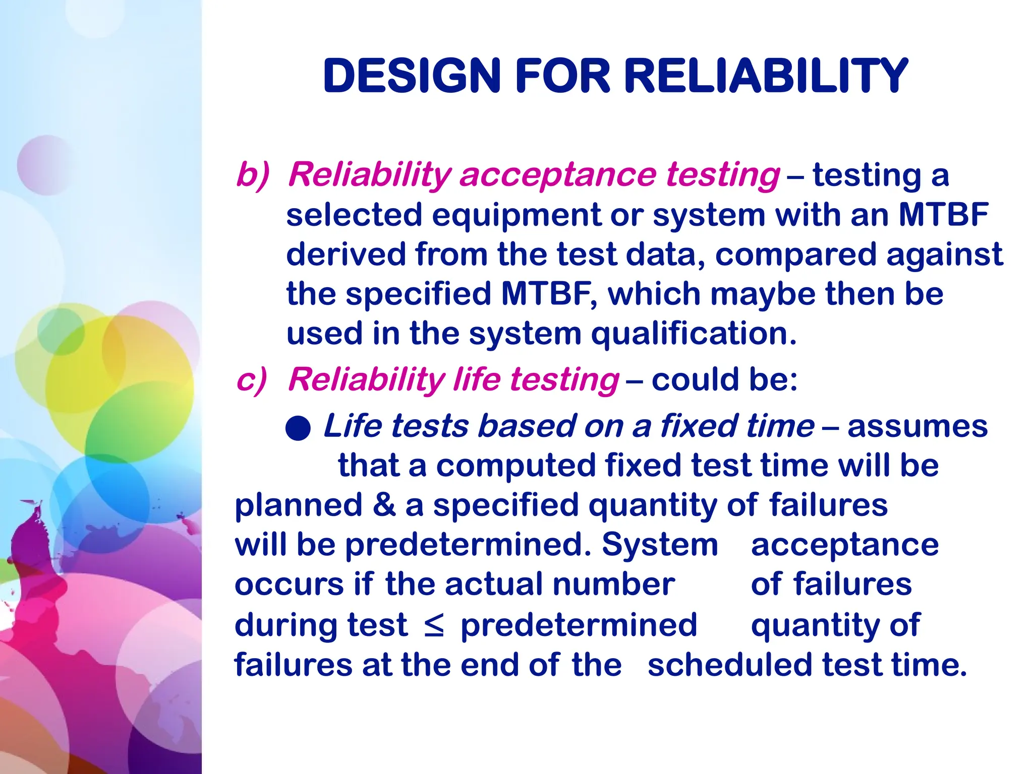 10_Design-for-Reliability in system.pptx | Operating Systems | Computer Software and Applications