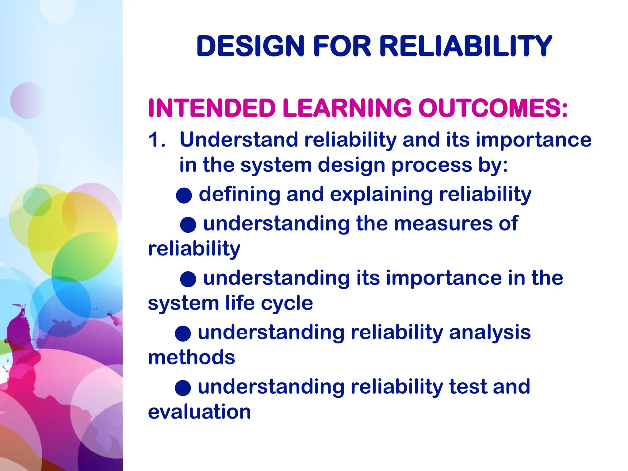 10_Design-for-Reliability in system.pptx | Operating Systems | Computer Software and Applications