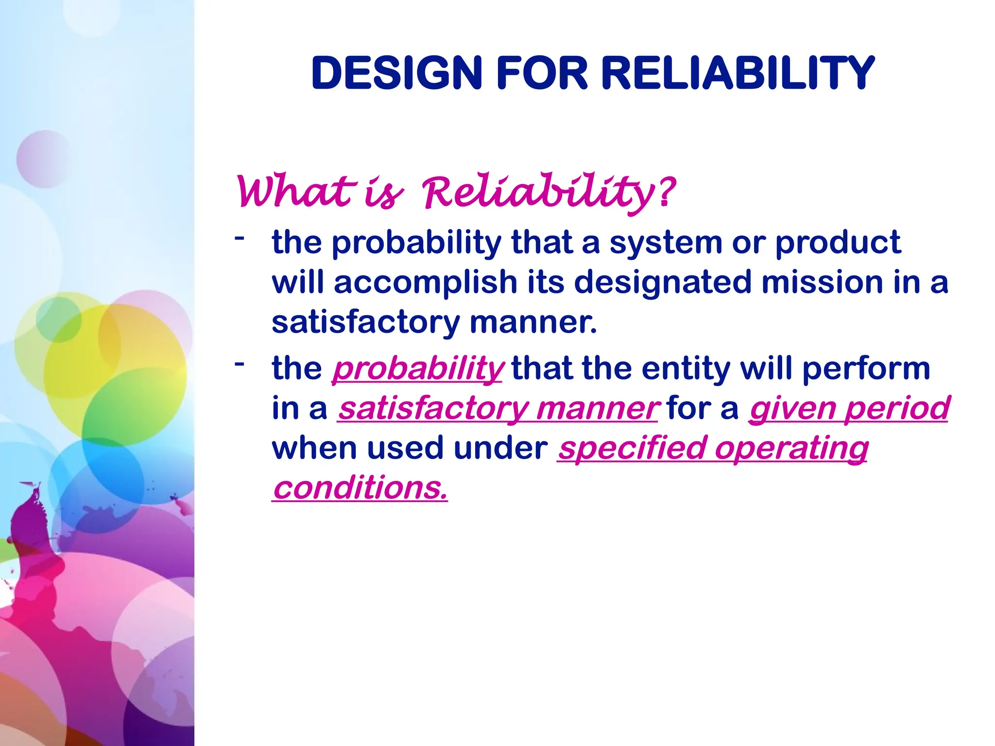 10_Design-for-Reliability in system.pptx | Operating Systems | Computer Software and Applications