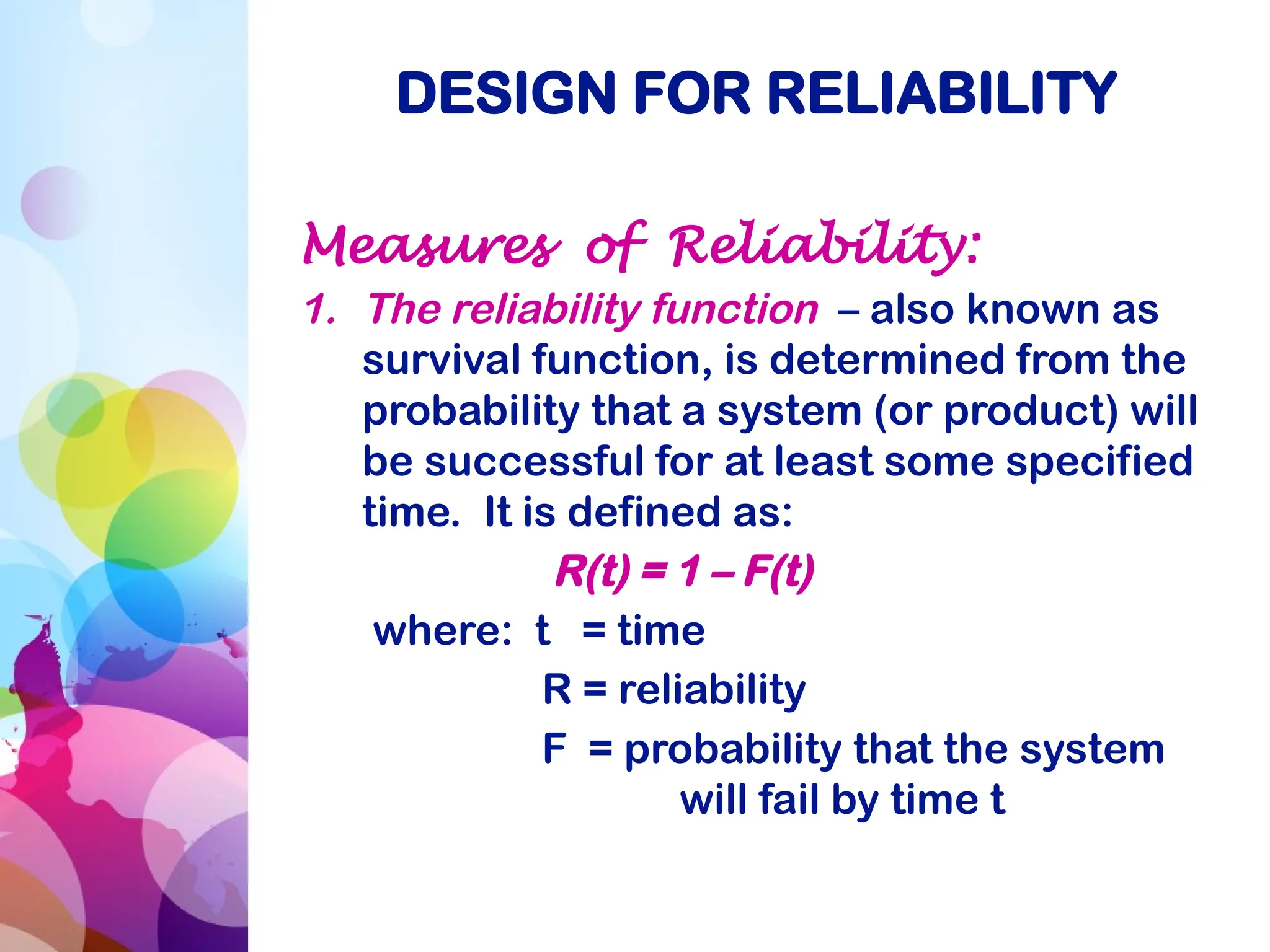 10_Design-for-Reliability in system.pptx | Operating Systems | Computer Software and Applications