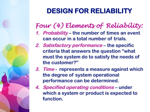 10_Design-for-Reliability in system.pptx | Operating Systems | Computer Software and Applications