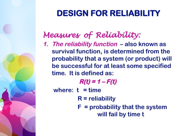 10_Design-for-Reliability in system.pptx | Operating Systems | Computer Software and Applications