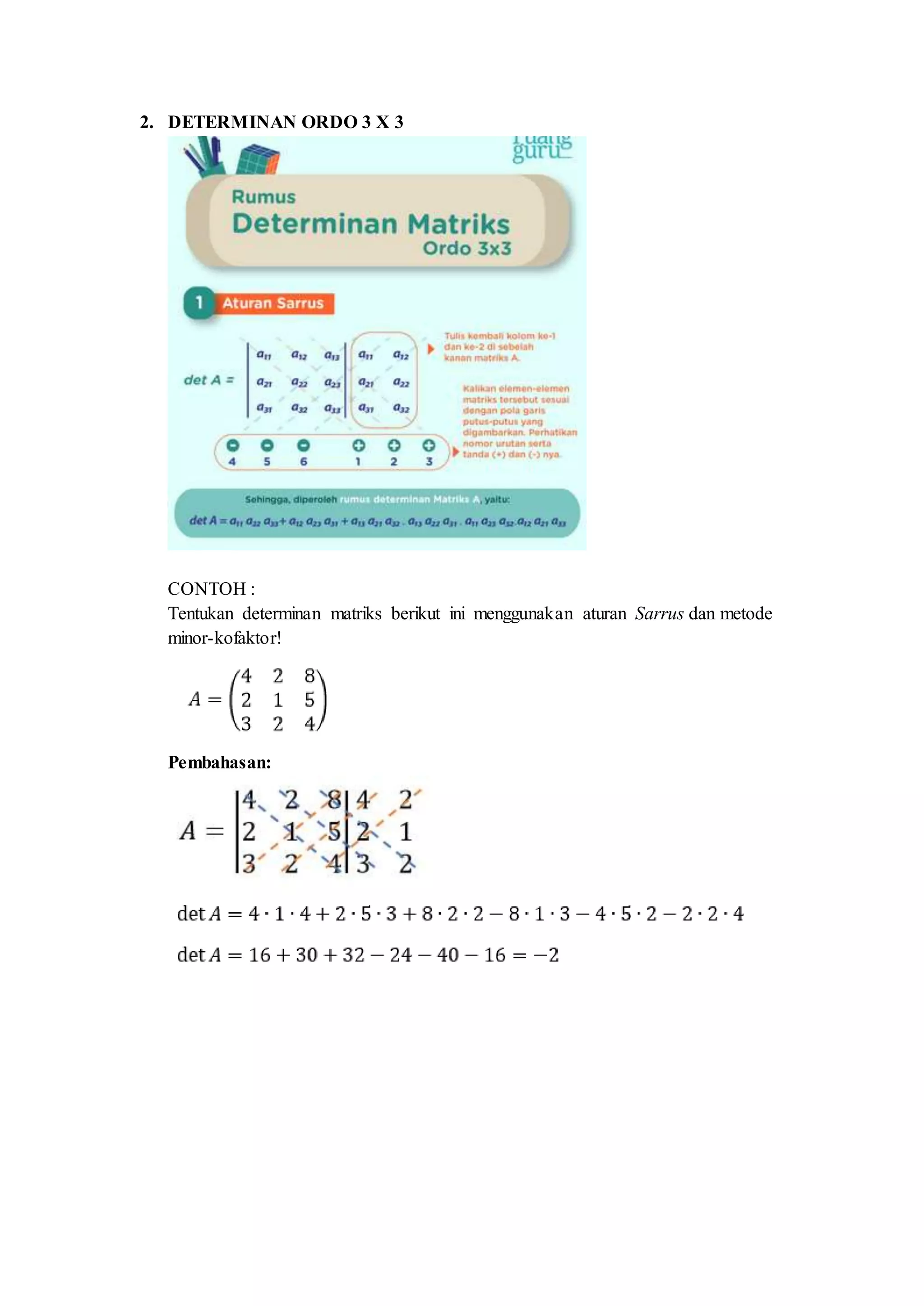 10 determinan dan invers matriks | DOCX
