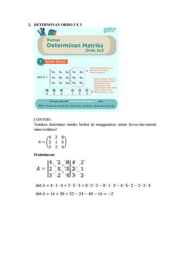 10 determinan dan invers matriks | DOCX