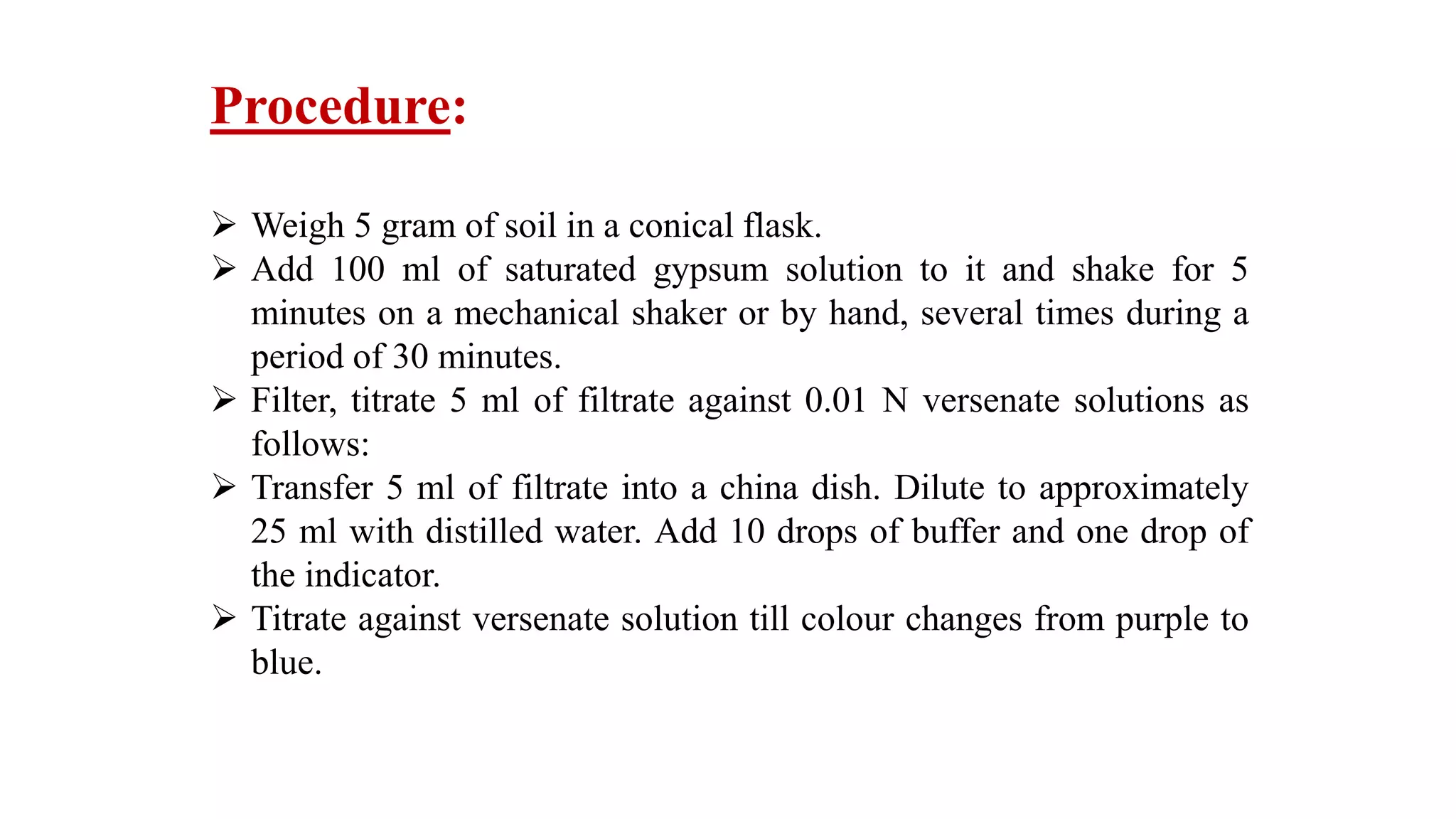 Determination of gypsum requirement of alkali soil | PDF