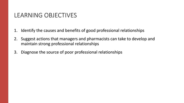 Developing and maintaining strong professional relationships | PPT