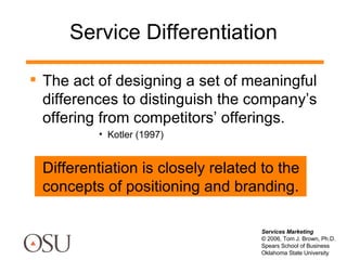 (10)Differentiation New Services | PPT | Marketing and Advertising | Business