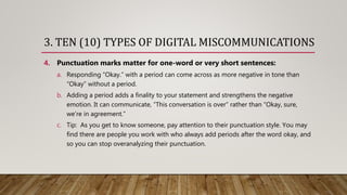 10 Digital Miscommunications & How to avoid them? | PPTX