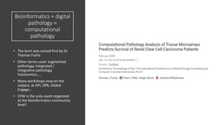 Digital pathology and its importance as an omics data layer | PPT