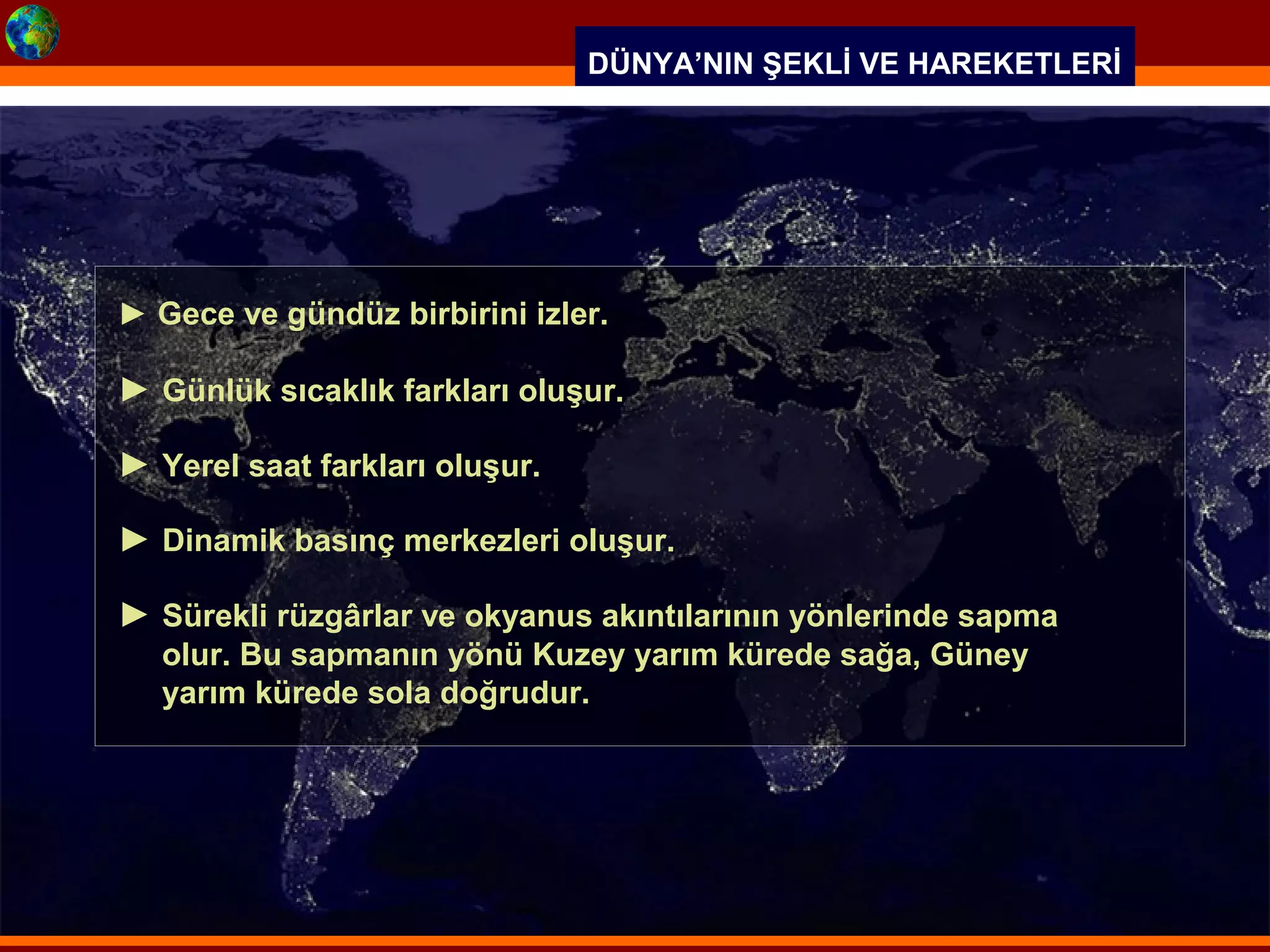 dünya'nin şekli̇ ve hareketleri̇ | PPT
