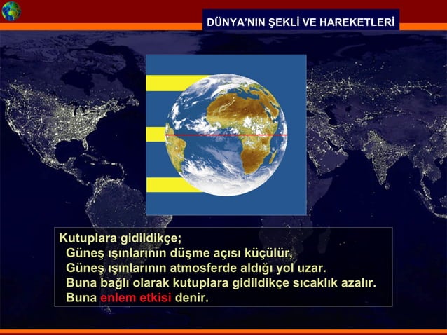 dünya'nin şekli̇ ve hareketleri̇ | PPT