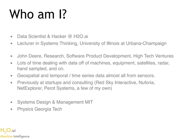 Applied Machine Learning for the IoT - Data Science Pop-up Seattle | PPT