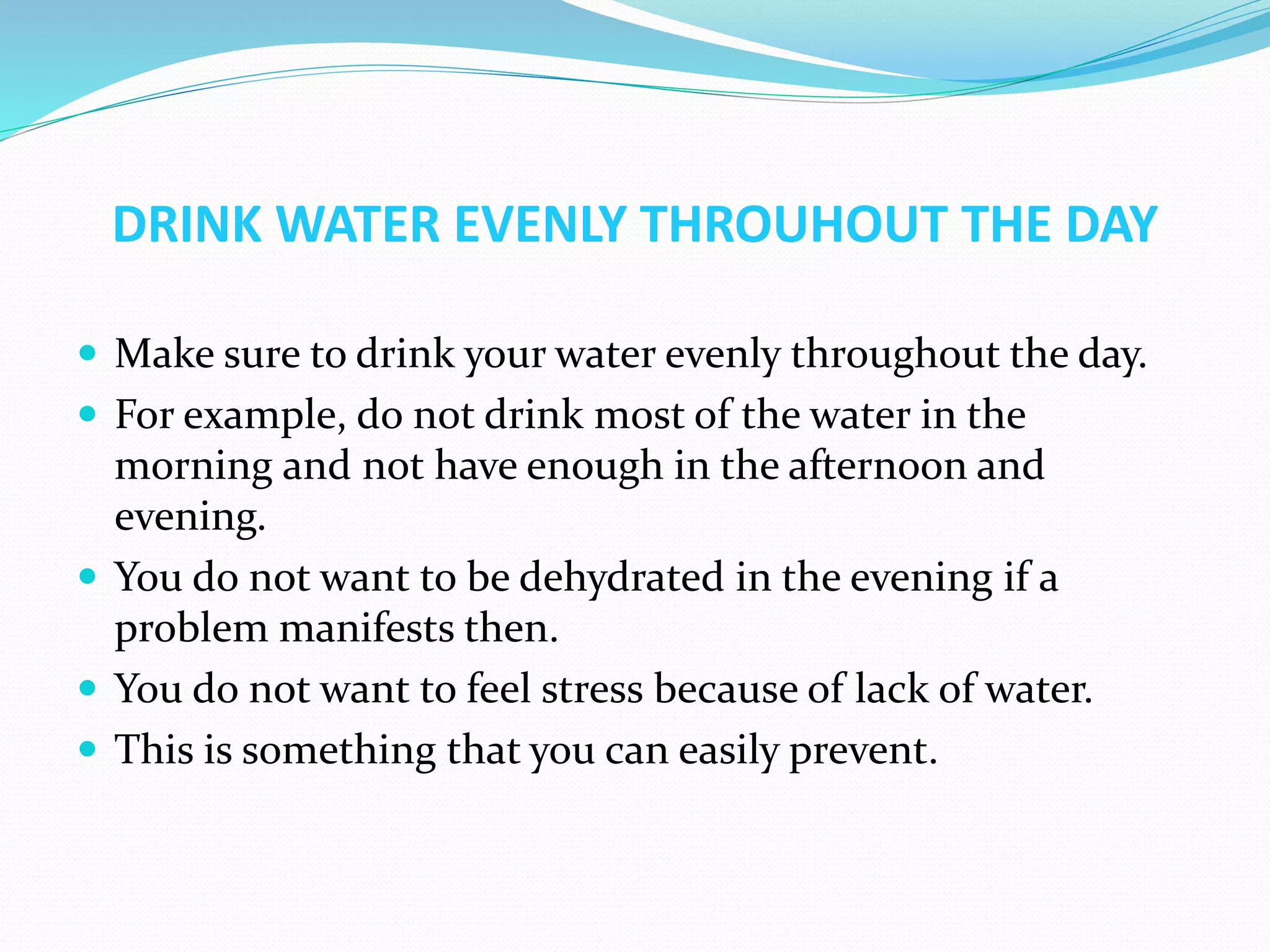 Drink water To Decrease Stress | PPT