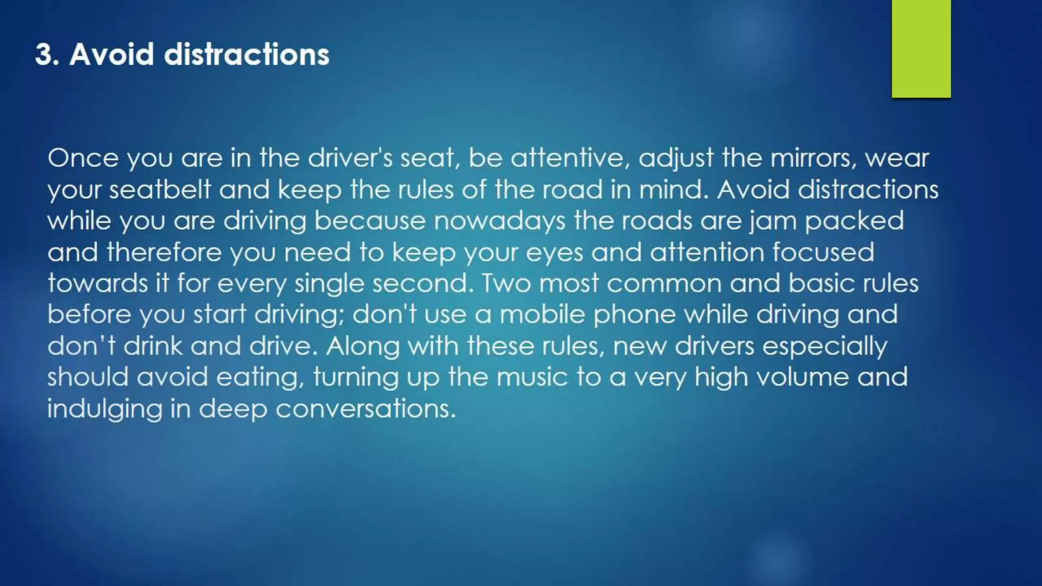 10 driving tips for new learners | PPT | Free Download