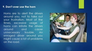 10 driving tips for new learners | PPTX