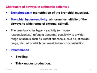 Drugs used for treatment of Asthma July 2021.ppt