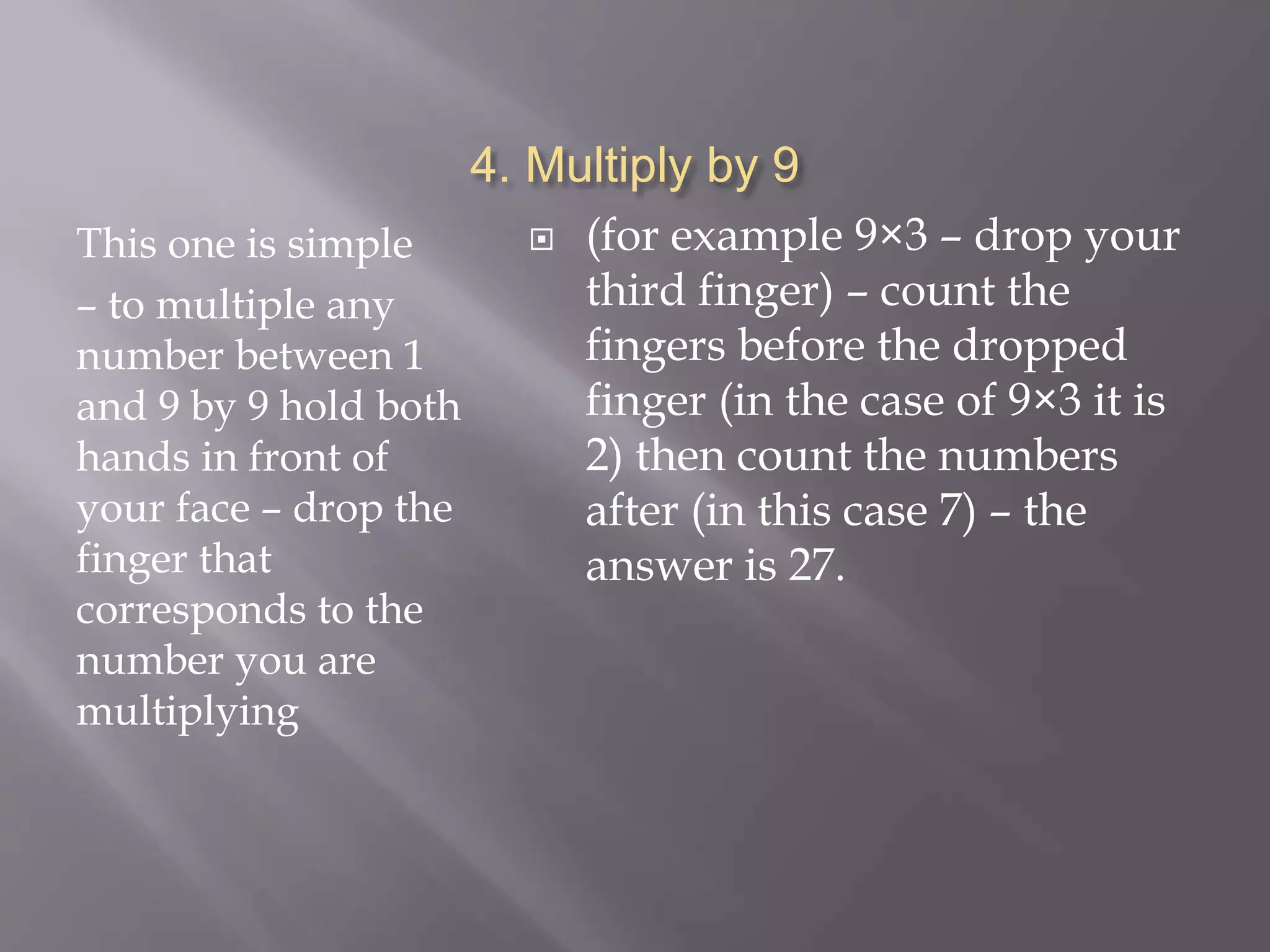 10 easy arithmetic tricks | PPT